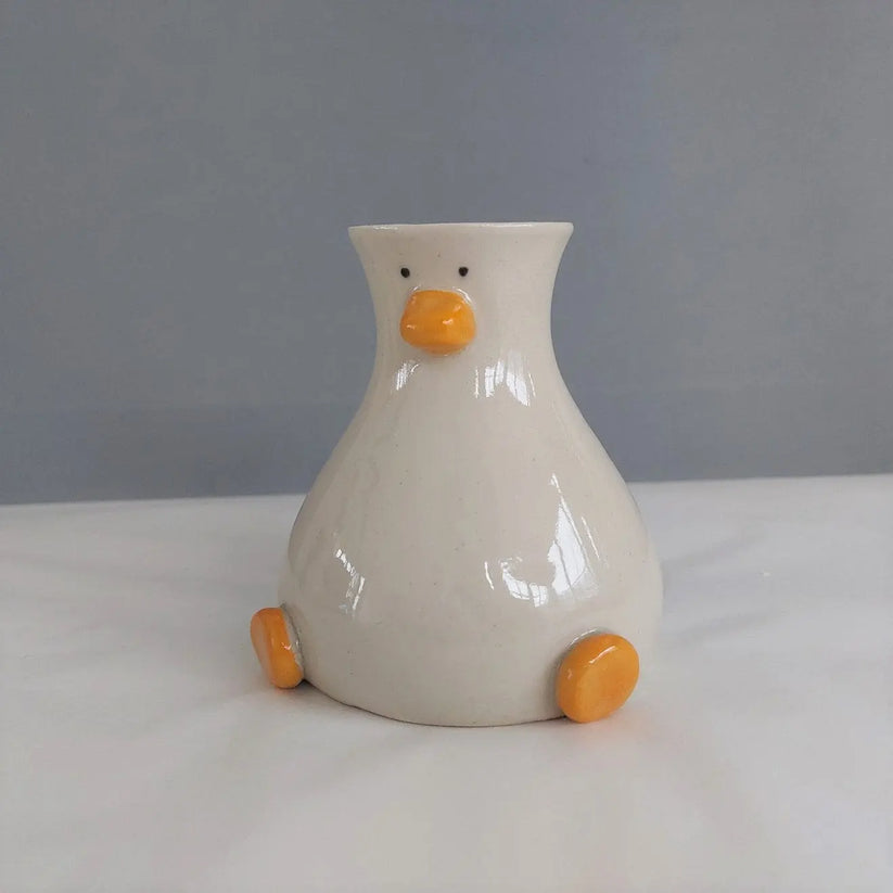 Round Boy - Handmade Ceramic Duck Vase Gift Home Decor Cute Meme Etsy ...